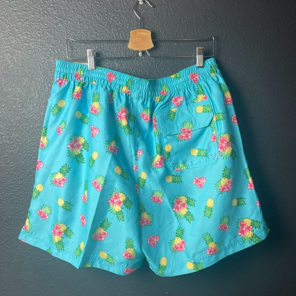 Caribbean | Swim | Caribbean Mens Pineapple Print Blue Swim Shorts Swim ...